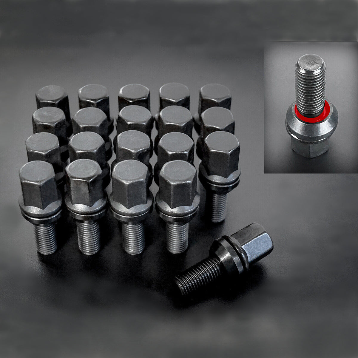 20PCS + Key P.C.D. Variation Bolts/Wobble Bolts M14X1.5 5X112 to 5X114 ...